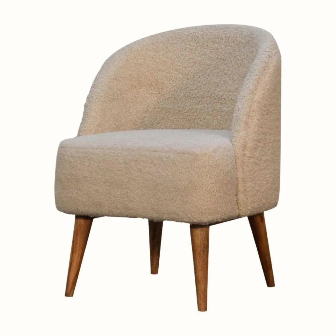 Boren Cream Boucle Tub Chair – Bokel Home