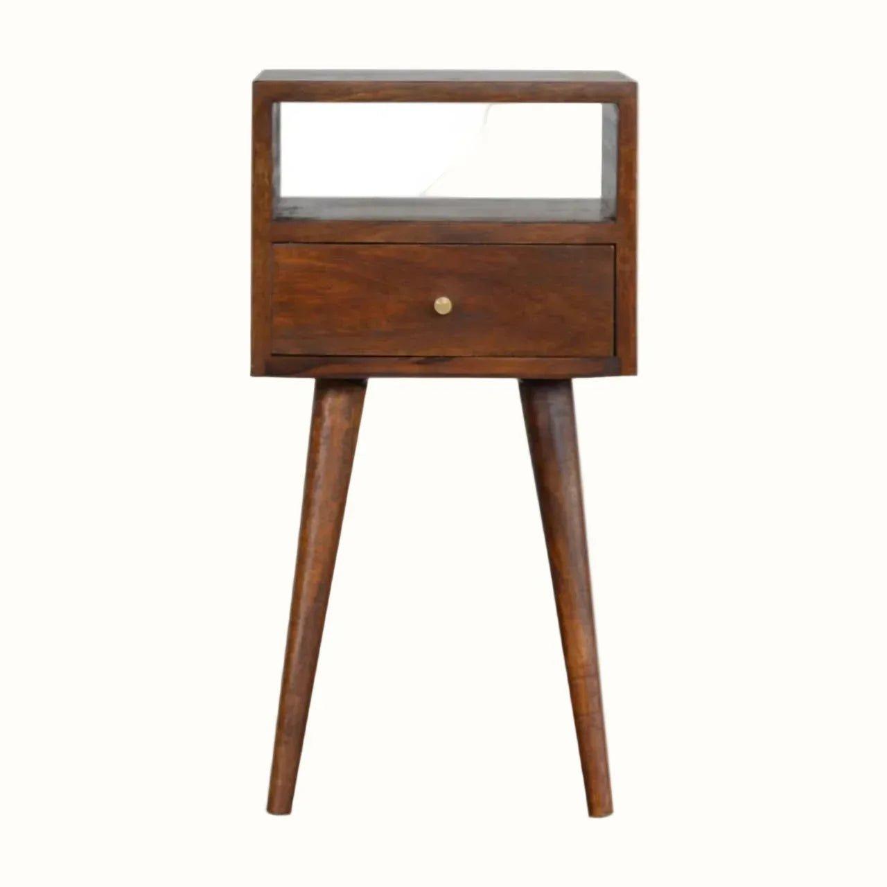 Fogel Open Bedside Table, Mini - Chestnut – Bokel Home